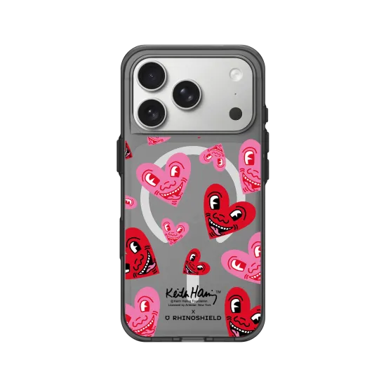 Keith Haring | Smiling Heart | Clear - iPhone 17 Pro | RHINOSHIELD